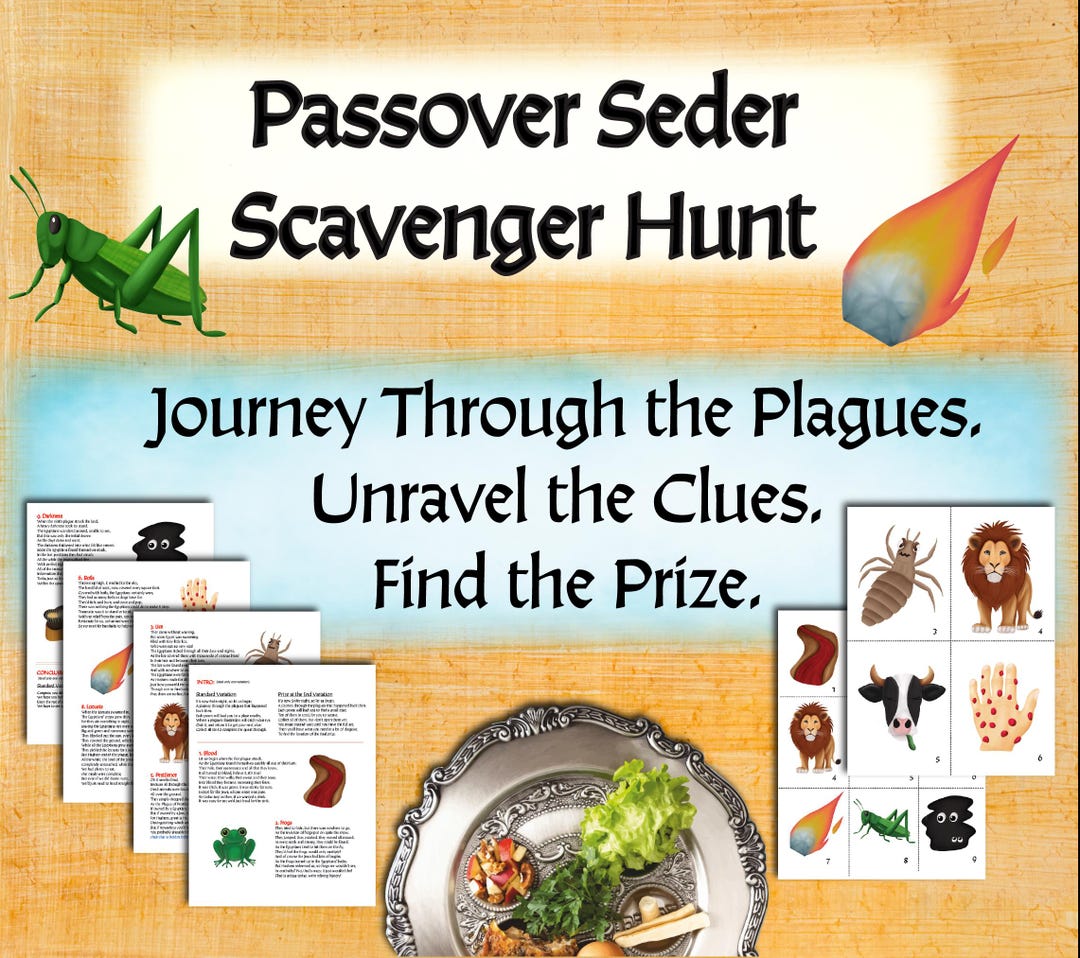 Passover Seder Scavenger Hunt, Pesach Seder Game, Passover Activity for ...