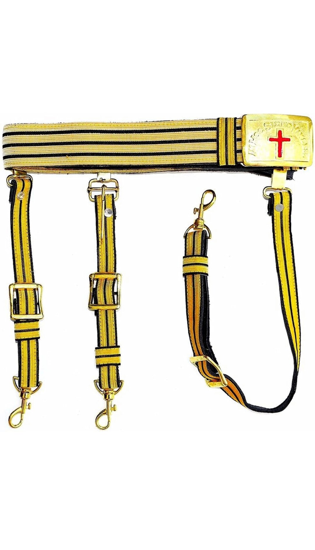 Past Commander Knights Templar Commandery Regalia Belt - Black & Gold ...