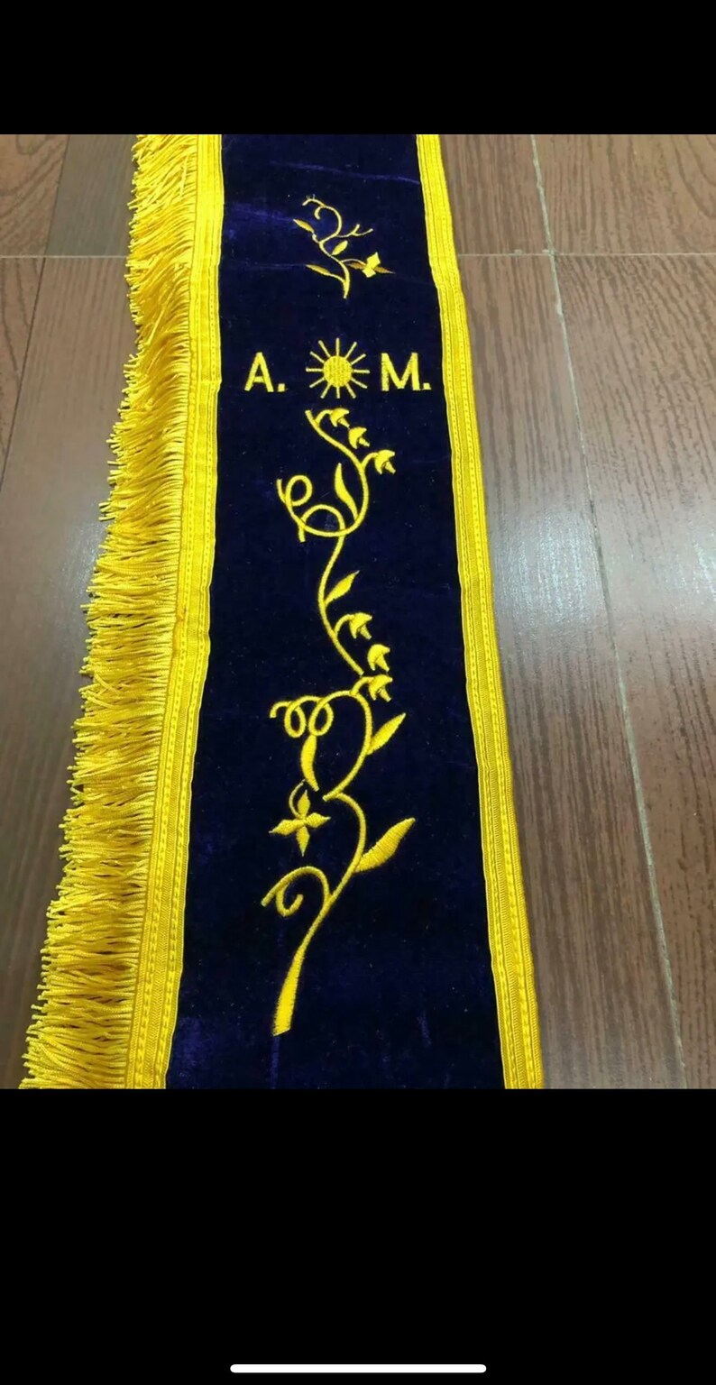 MASONIC HAND EMBROIDERED Associate Matron A.m Oes Sash - Etsy