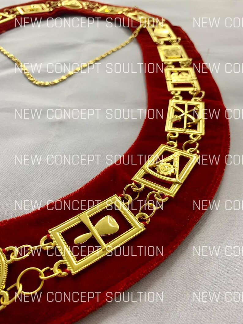 Masonic Regalia Royal Arch Chain Collar With Jewel and Cotton Handmade ...