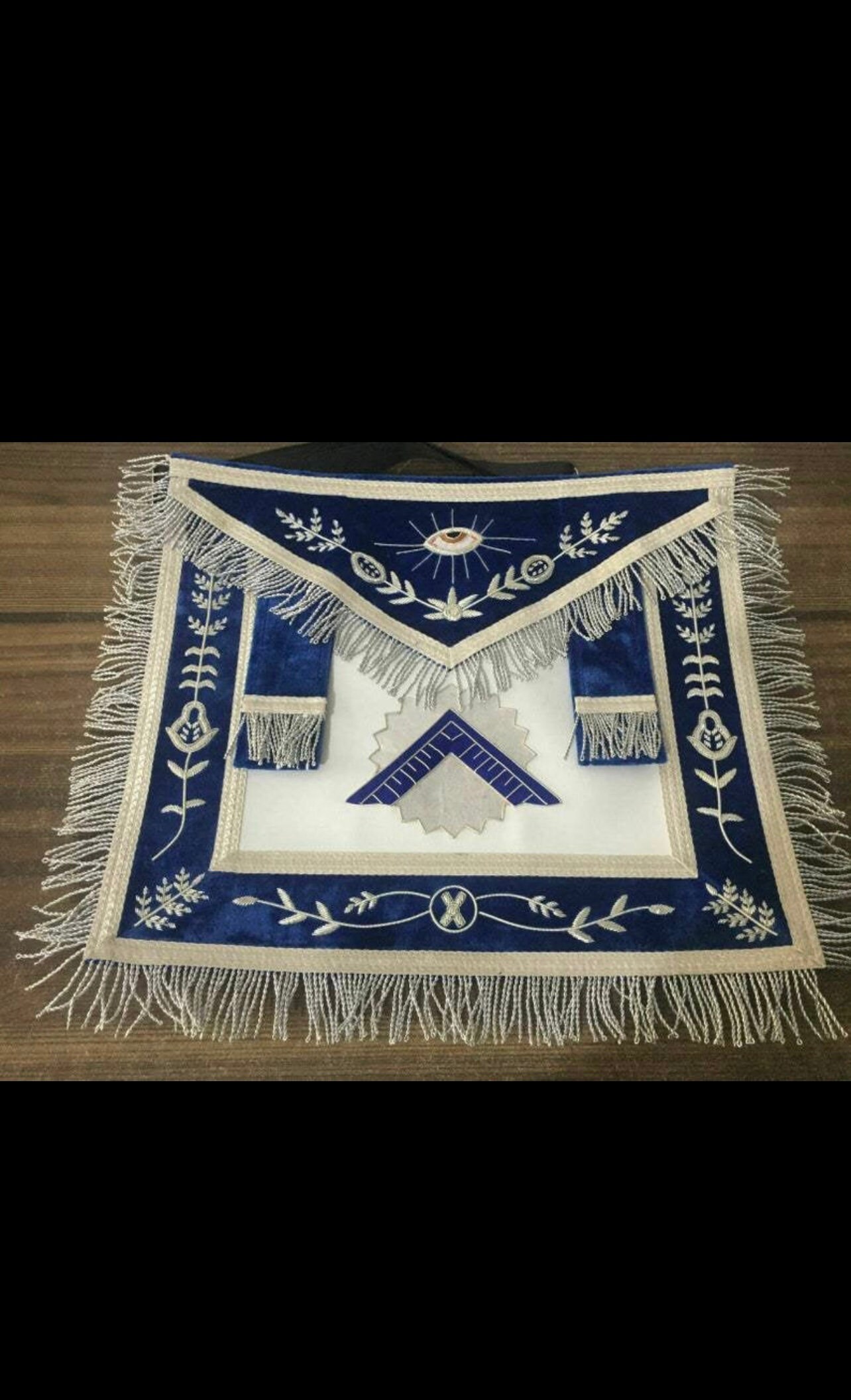 Masonic Regalia Blue Lodge Officer Aprons Bullion Hand Embroidered Set ...