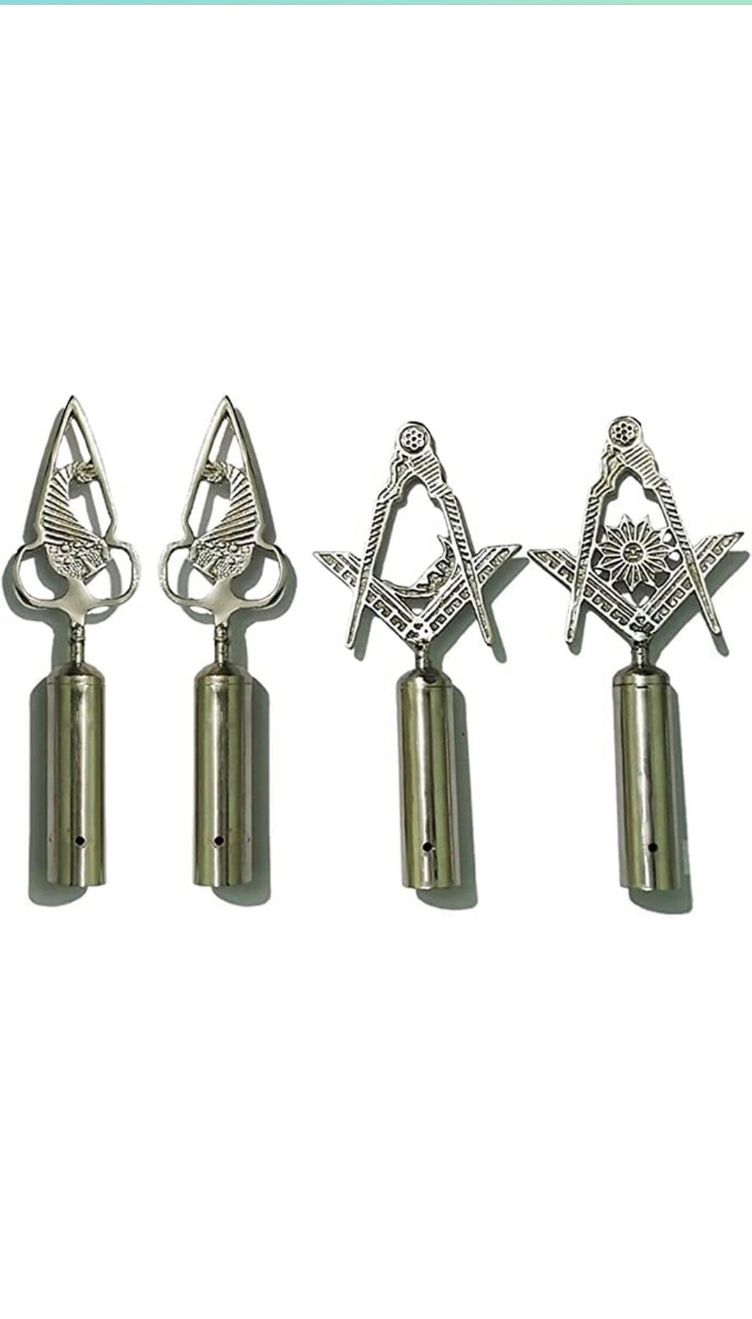 Masonic Silver Color Pole Topper, Freemason Masonic BLUE LODGE RODS ...