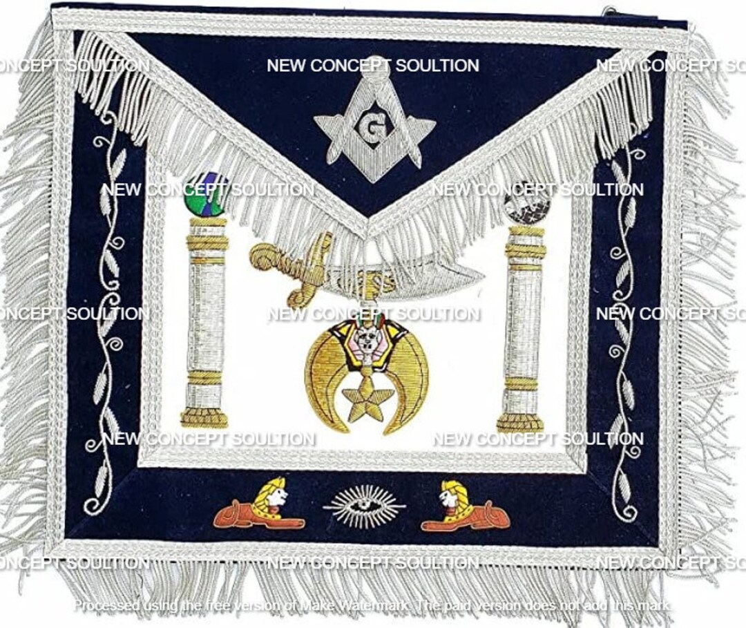 Masonic SHRINER Hand Made Embroidered Apron - Etsy