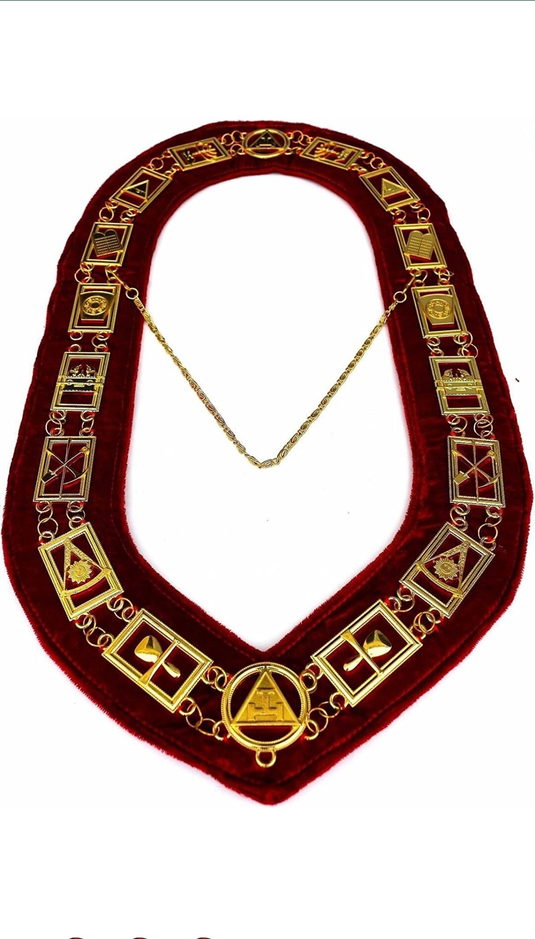 Masonic Collar Royal Arch Mark Master Gold Plated // RED Backing - Etsy