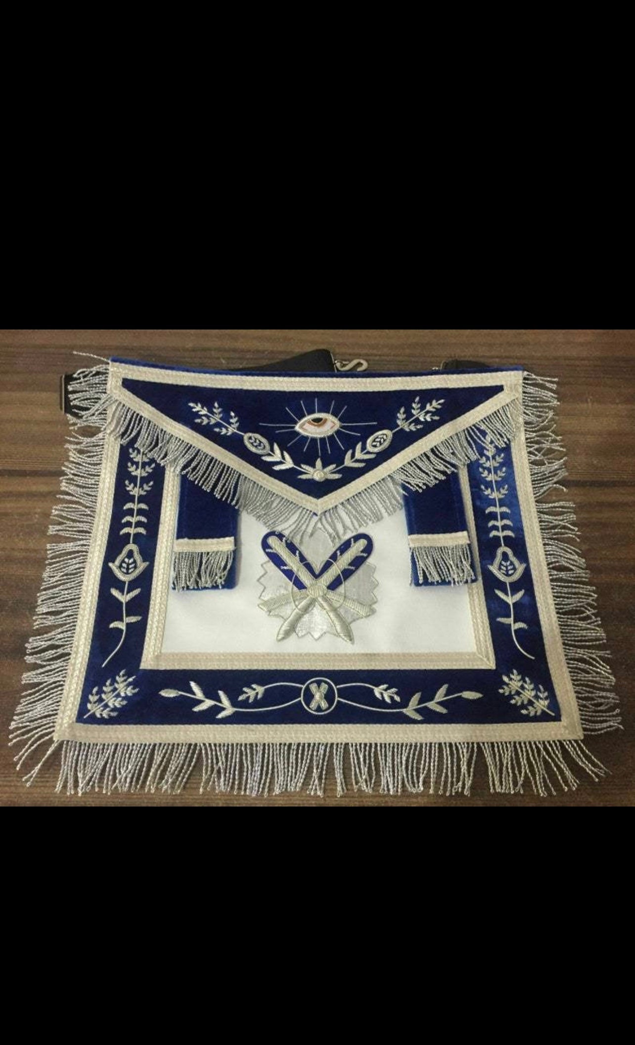 Masonic Regalia Blue Lodge Officer Aprons Bullion Hand Embroidered Set ...