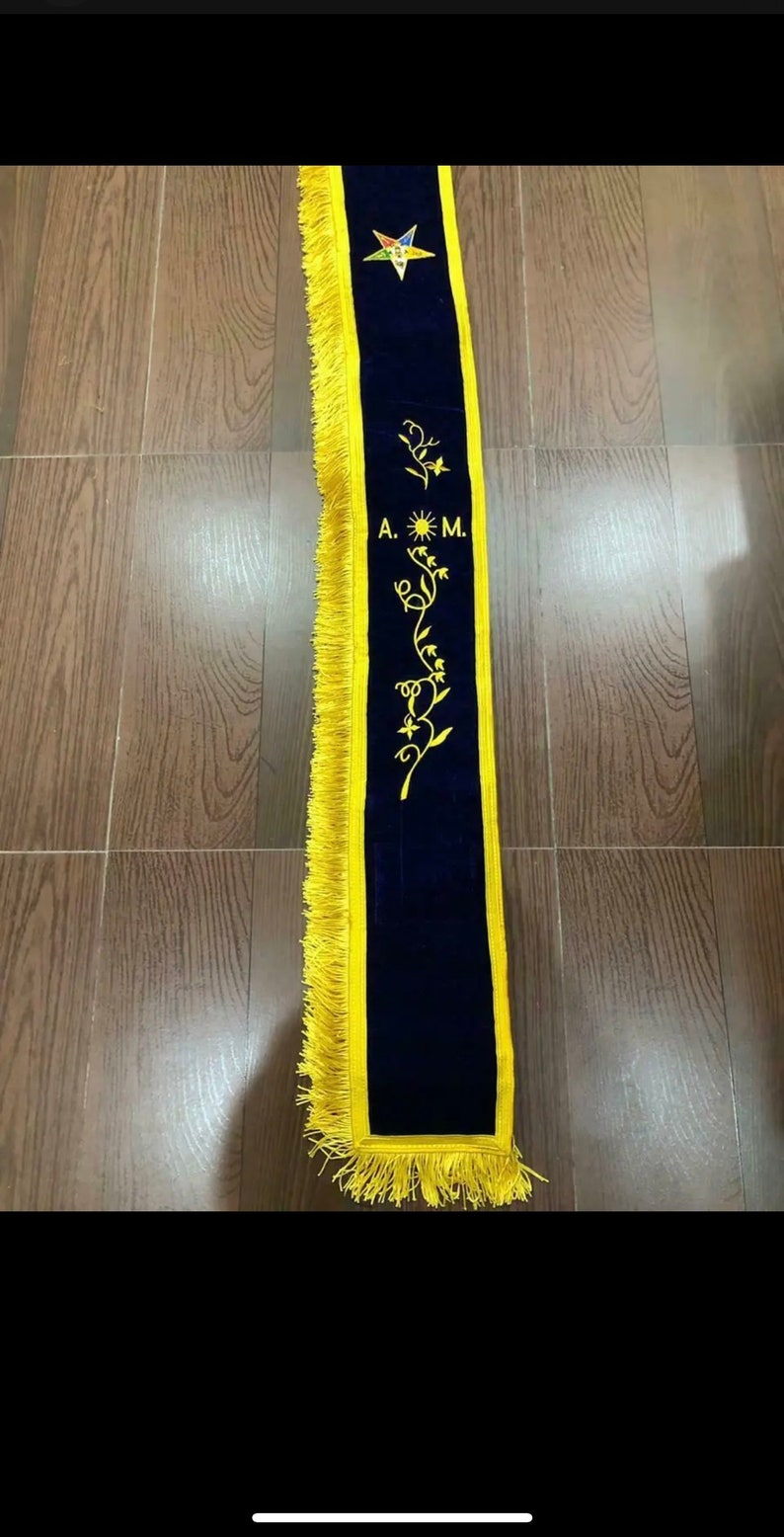 MASONIC HAND EMBROIDERED Associate Matron A.m Oes Sash - Etsy