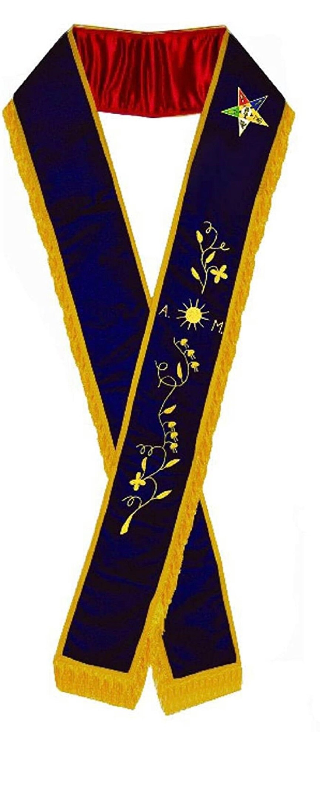 MASONIC HAND EMBROIDERED Associate Matron A.m Oes Sash - Etsy
