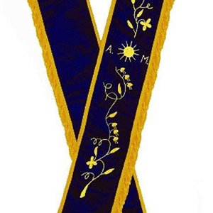 MASONIC HAND EMBROIDERED Associate Matron A.m Oes Sash - Etsy