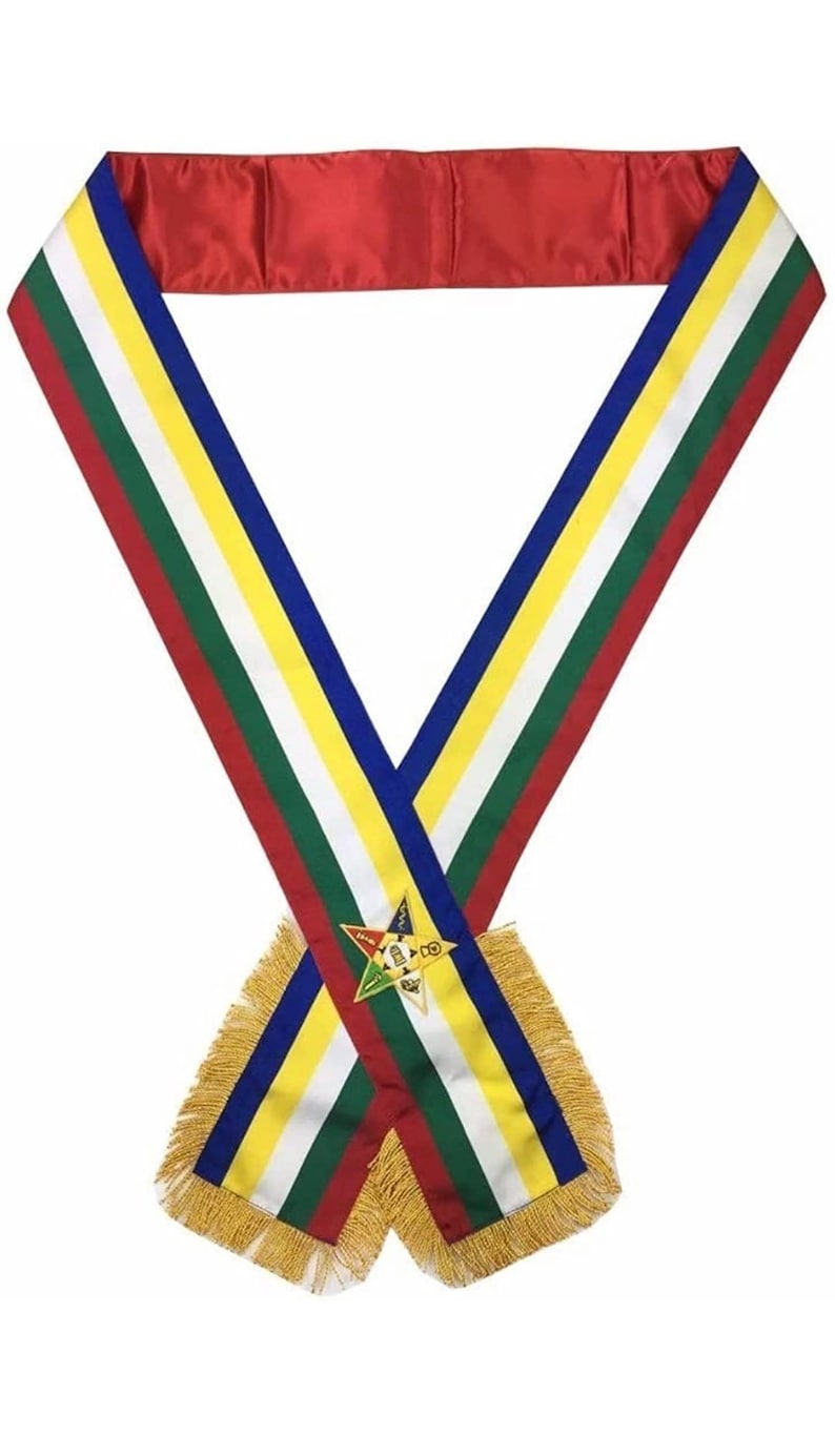 Masonic Order of the Eastern Star OES Sash Five Color Sash - Etsy