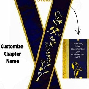 OES Past Matron Sash: Purple Velvet With Gold Trim - Etsy