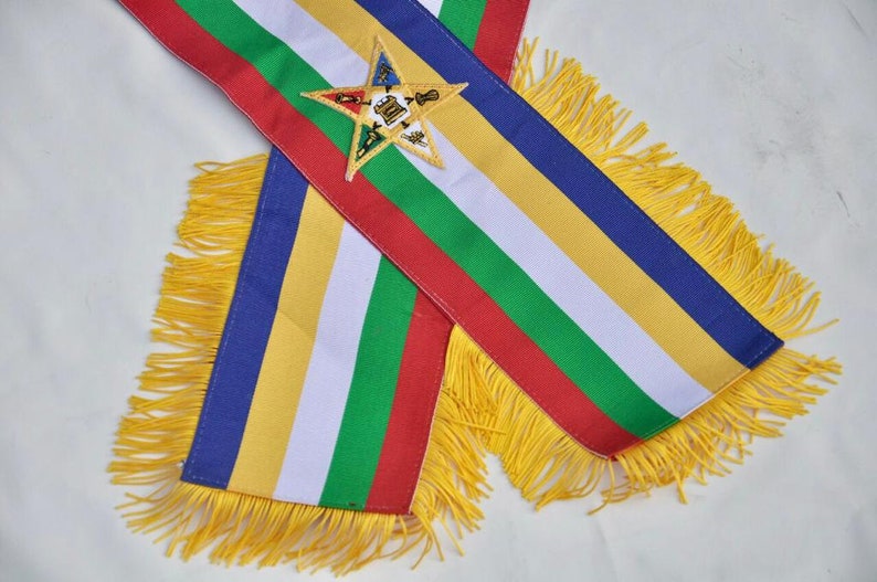 OES Sash-masonic Order of Eastern Star Sash Five Colors With Free ...