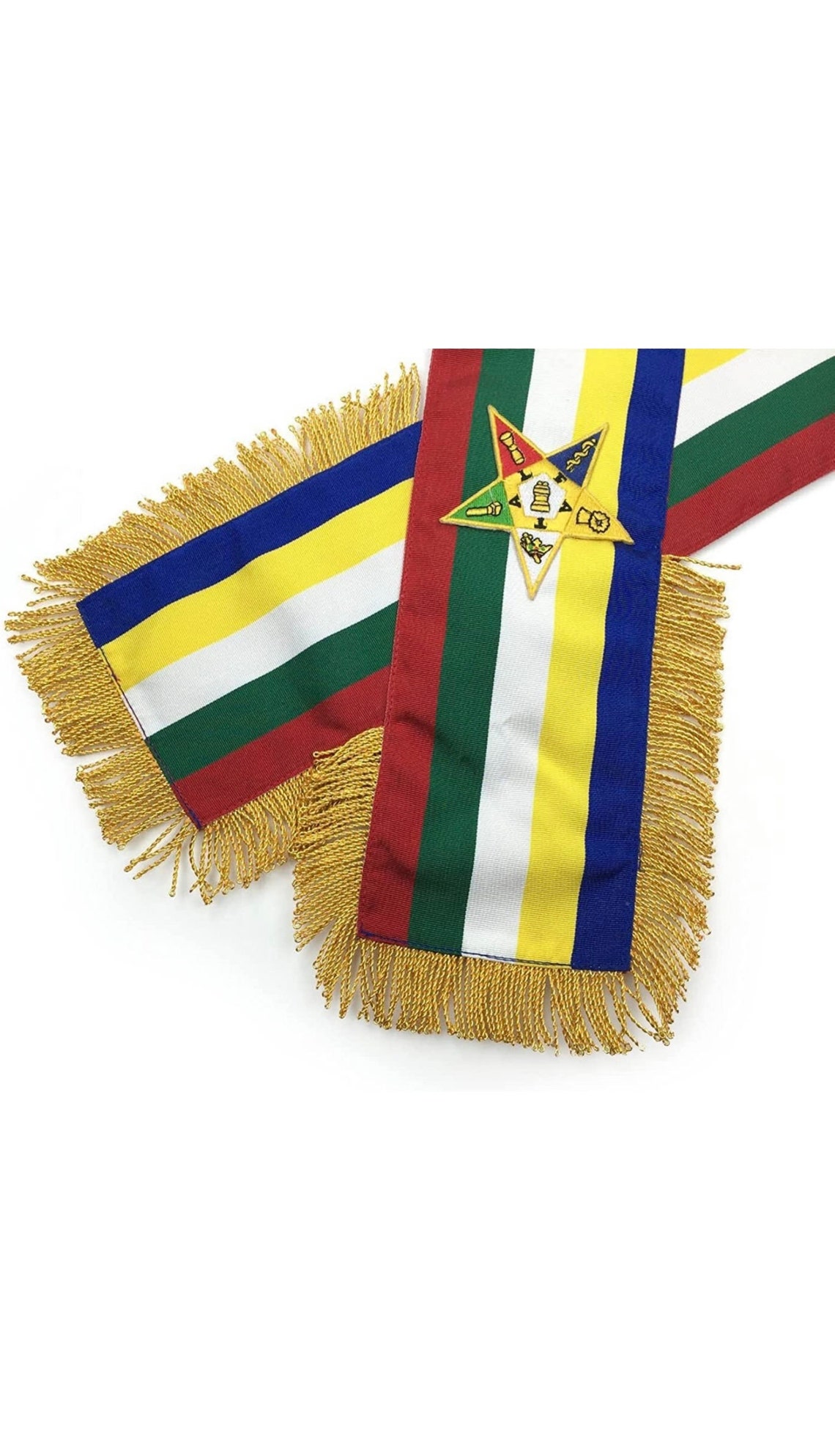 Masonic Order of the Eastern Star OES Sash Five Color Sash - Etsy