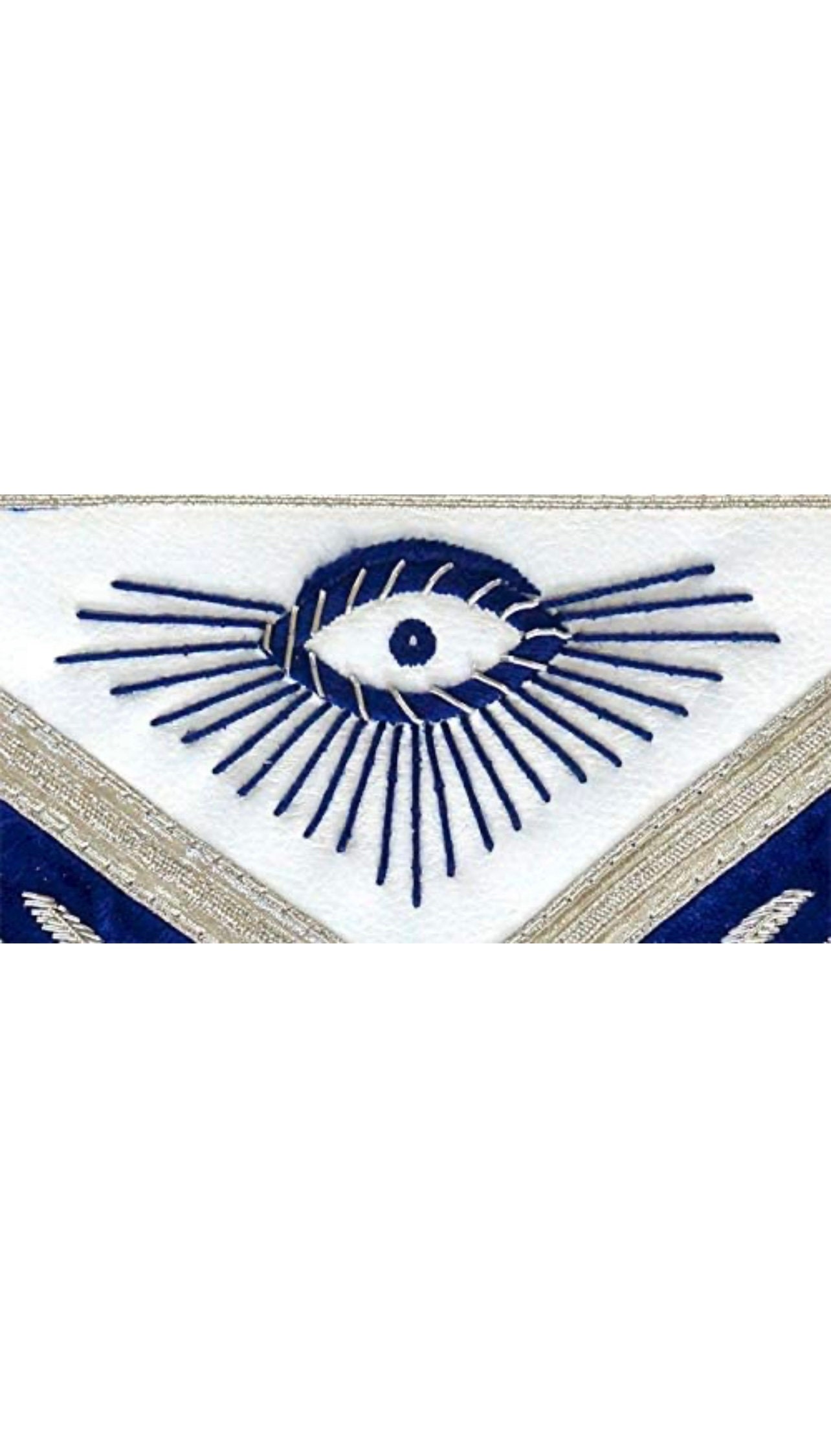 Master Mason With Embroidered Border Masonic Apron - [blue & White] - Etsy