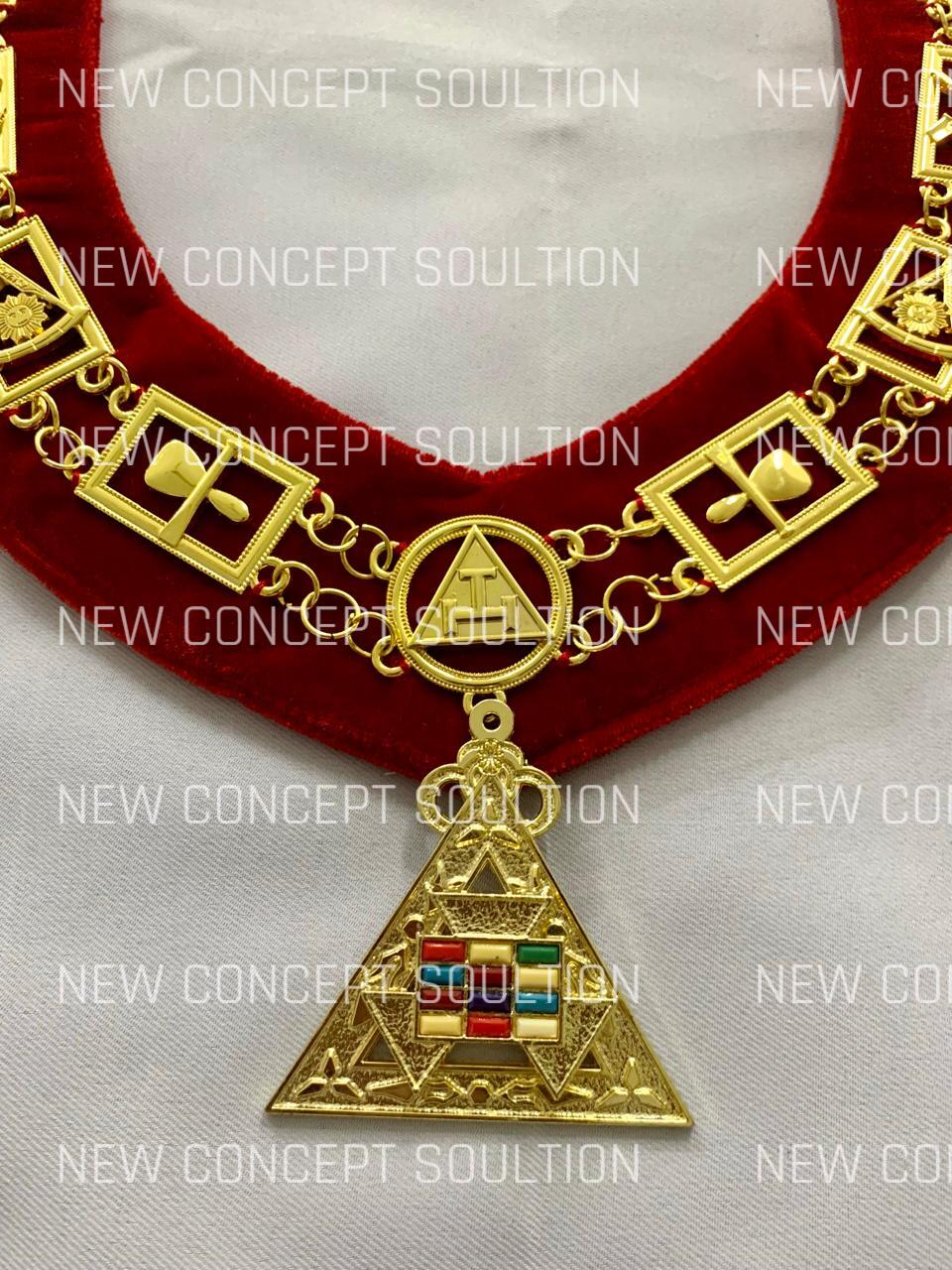 Masonic Regalia Royal Arch Chain Collar With Jewel and Cotton Handmade ...