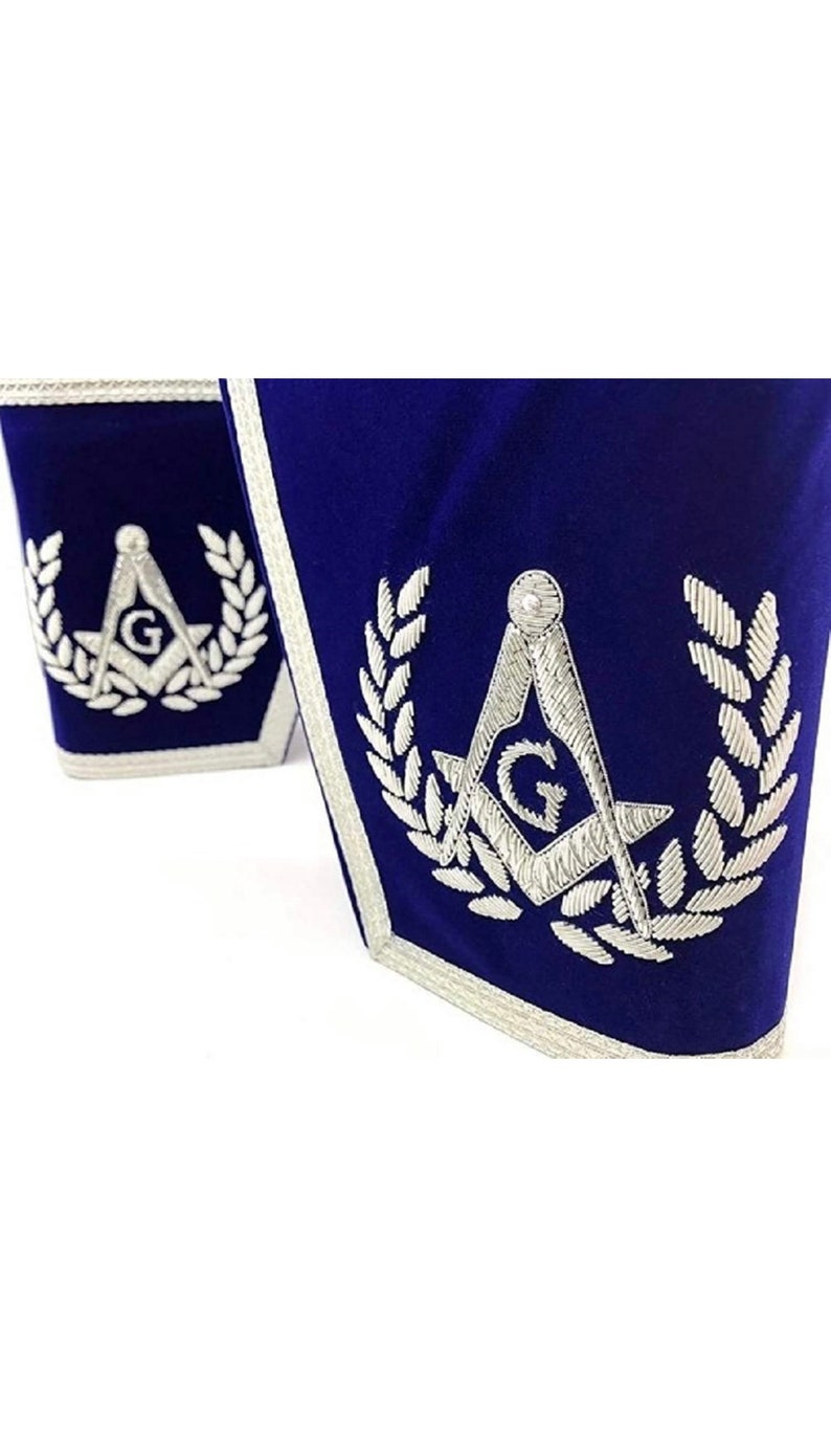 Regalia Lodge Masonic Gauntlets Cuffs Embroidered Blue - Etsy