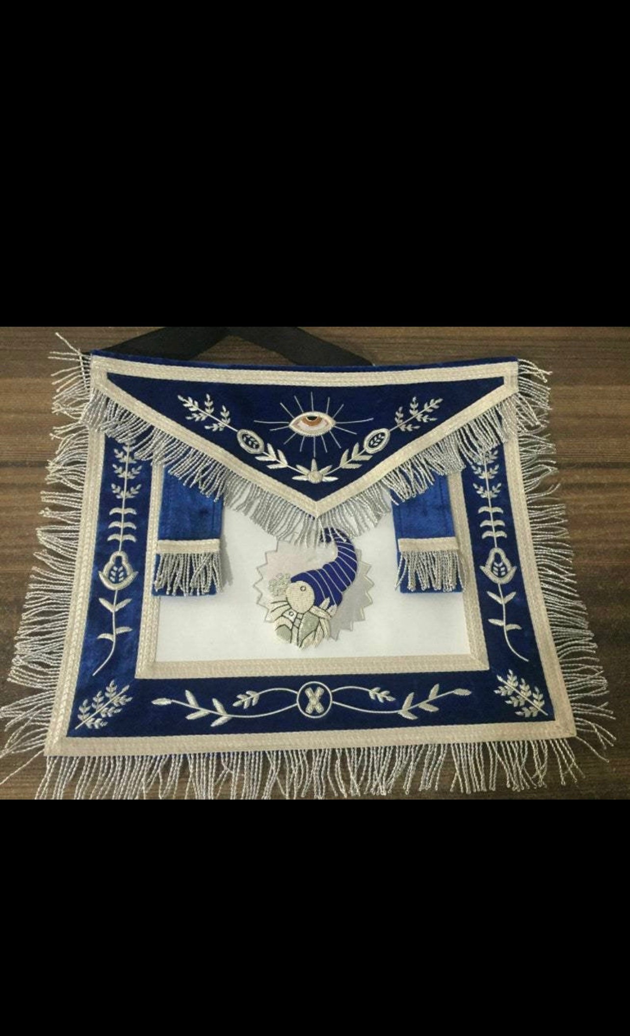 Masonic Regalia Blue Lodge Officer Aprons Bullion Hand Embroidered Set ...