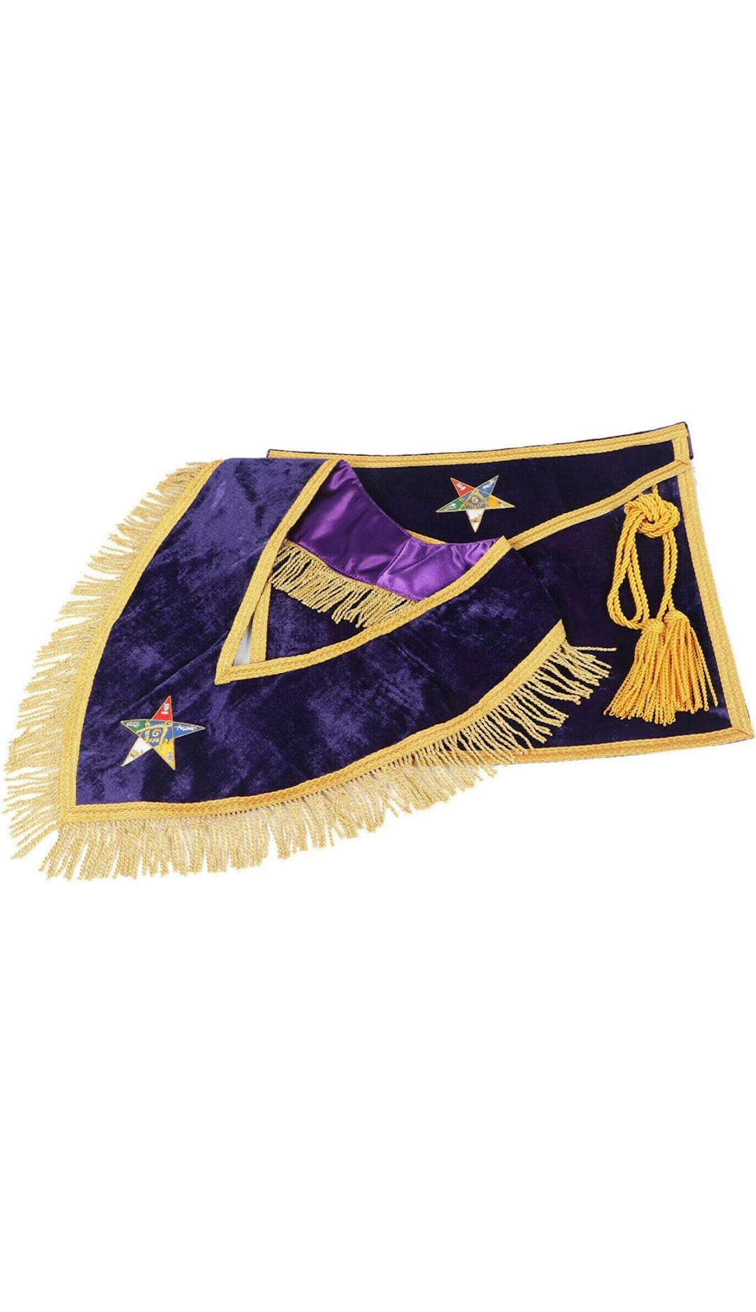 Masonic Oes Hand Embroidery Worthy Patron/matron Apronand Collar Free ...