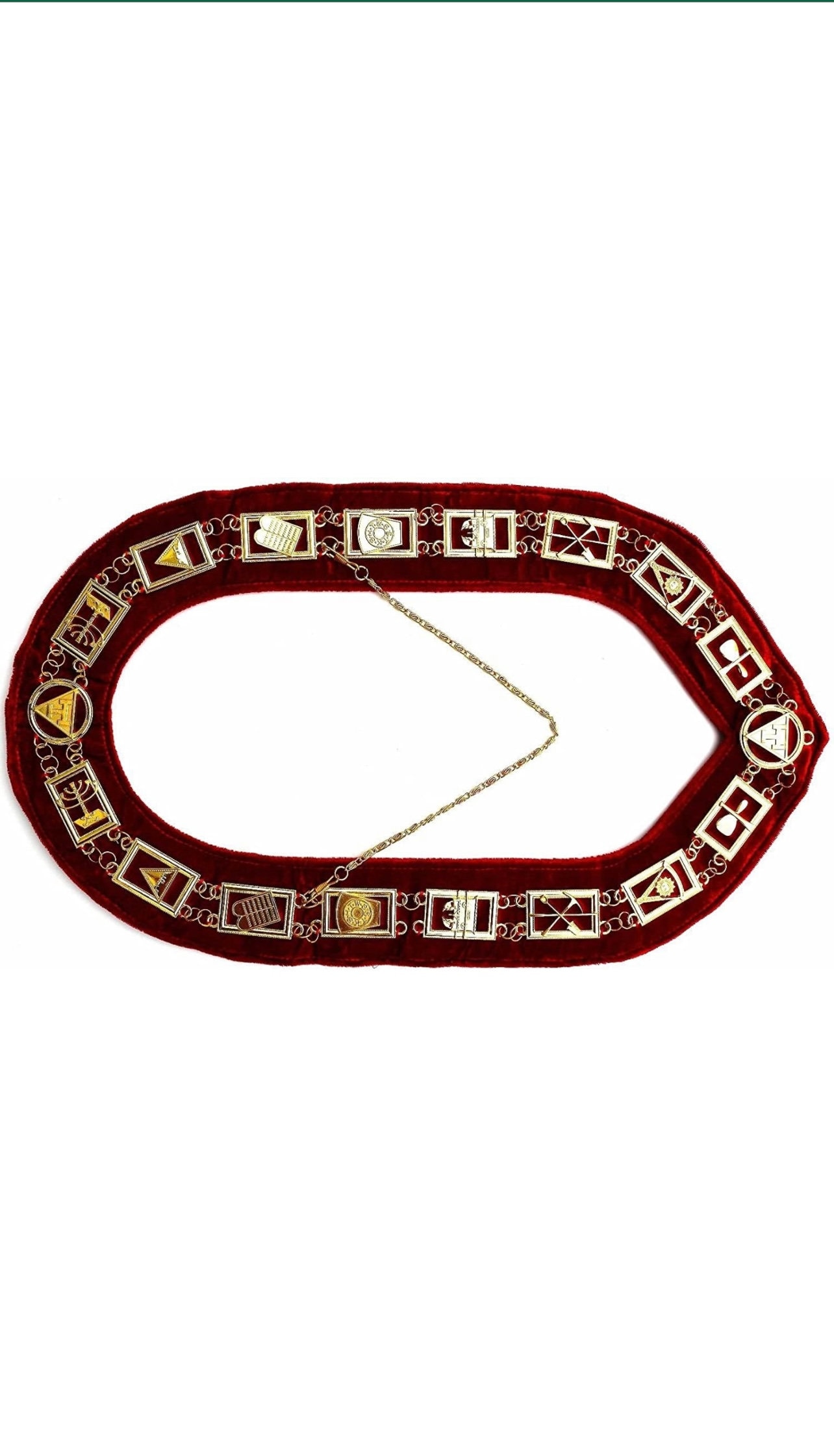 Masonic Collar Royal Arch Mark Master Gold Plated // RED Backing - Etsy