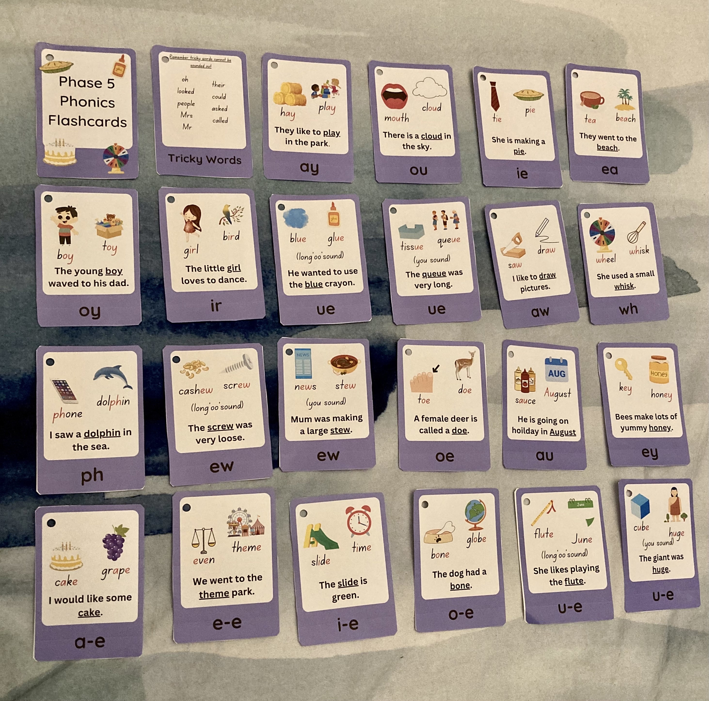 Phase 5 Phonics Flashcards - Etsy