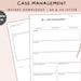 Case Managment Fillable and Printable Template, Client Documentation ...