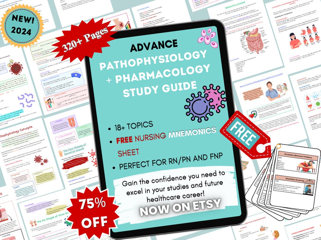 Pathophysiology & Pharmacology Study Guide- Nursing School Notes ...