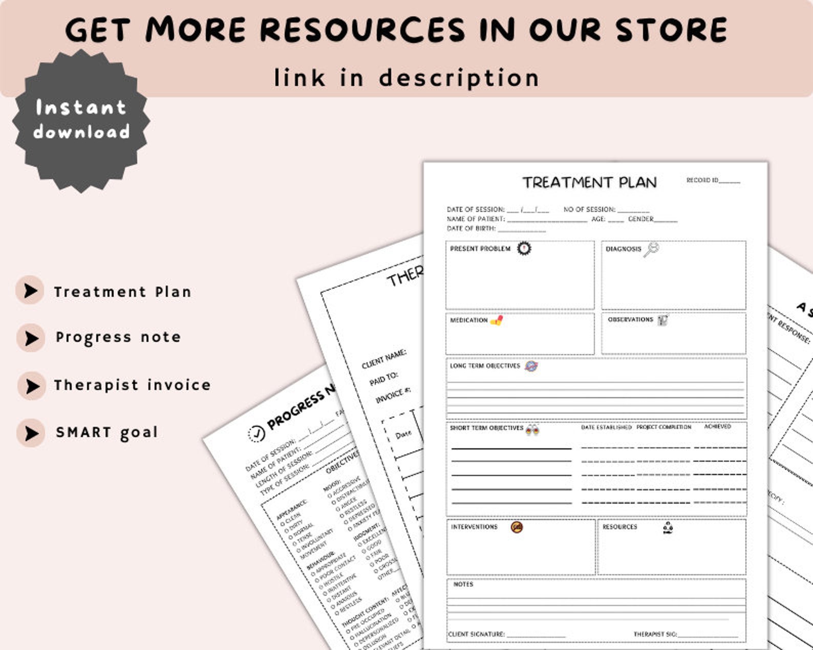 Counseling Session Notes for Therapist | Counseling Review Form ...