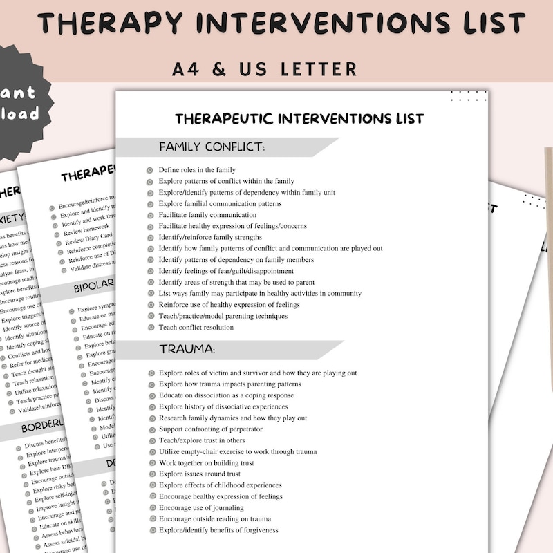 Therapy Intervention - Etsy