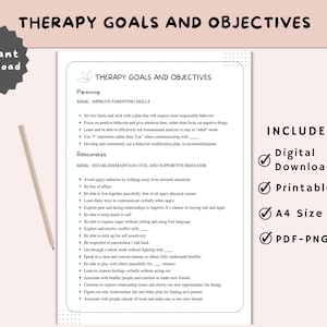 Therapy Goals & Objectives, Therapist Tool for Goal Setting ...