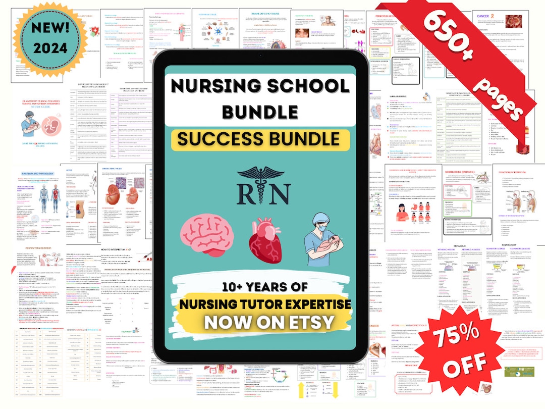 Ultimate Nursing School Notes, Nursing Bundle, Nursing Study Guide, Med ...