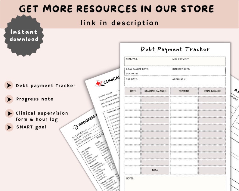 Debt Snowball Tracker, Fillable Debt Payoff Tracker, Printable Download ...