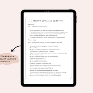 Therapy Goals & Objectives, Therapist Tool for Goal Setting ...