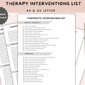 Therapeutic Interventions, Therapist Cheat Sheets, Progress Notes for ...