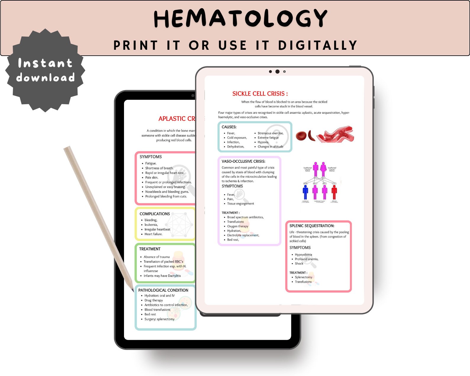 Hematology Disorders Nursing Study Guide Med Surg Study Guide ...