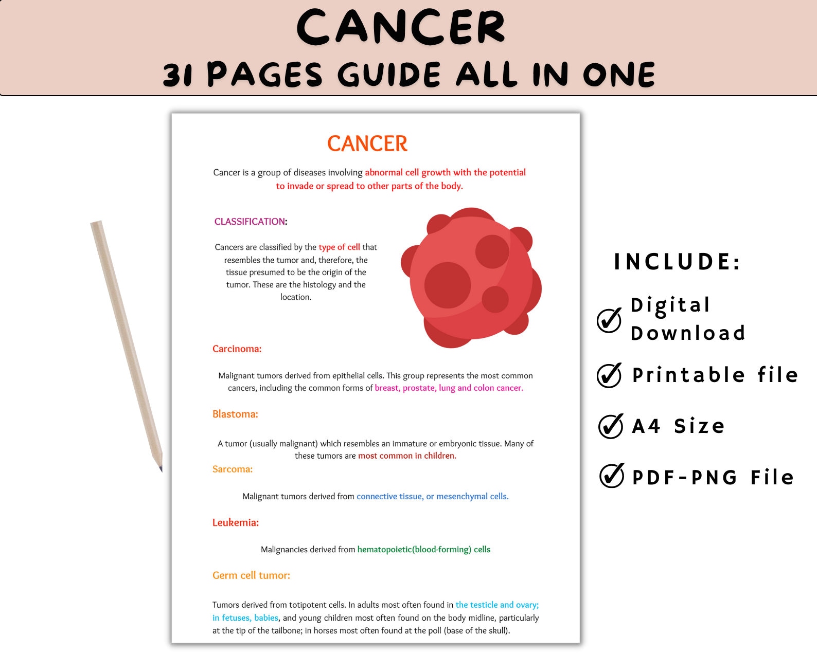 Cancer Nursing Notes Nursing Study Guide cervical Cancer Breast Cancer ...