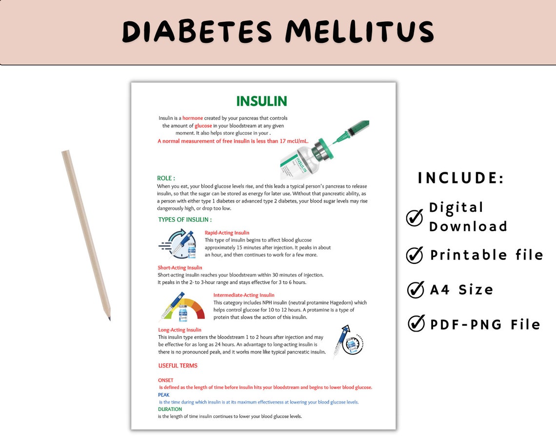 Diabetes Study Guide - Med Surg Nursing School Notes- Diabetes Mellitus ...