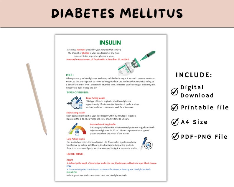 Diabetes Study Guide - Med Surg Nursing School Notes- Diabetes Mellitus ...