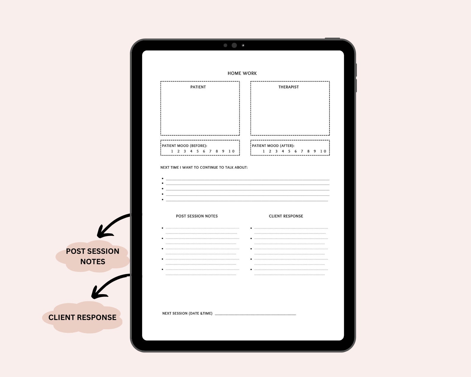 Therapy Notes | Session Notes for Therapist | Therapist Note Sheets ...