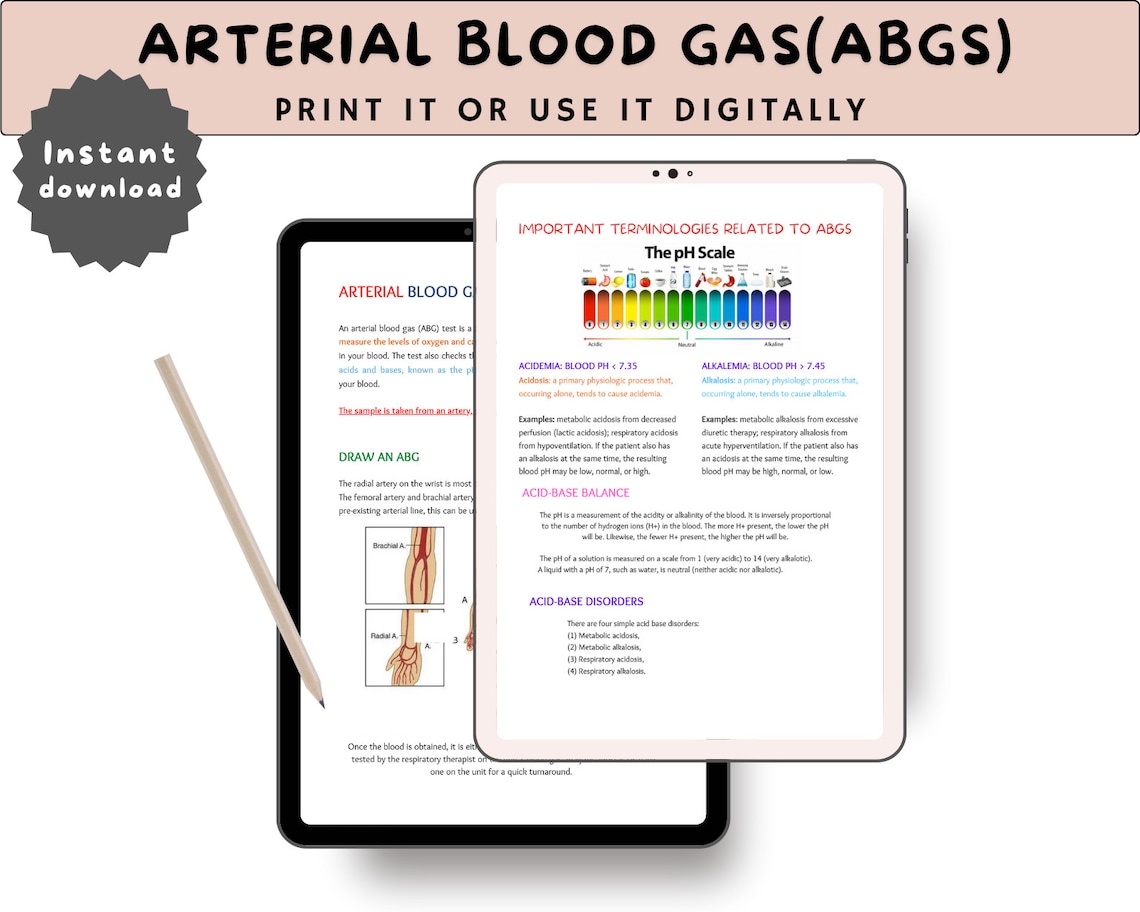 Arterial Blood Gases- Abgs- NCLEX- Nursing Fundamentals-pathophysiology ...