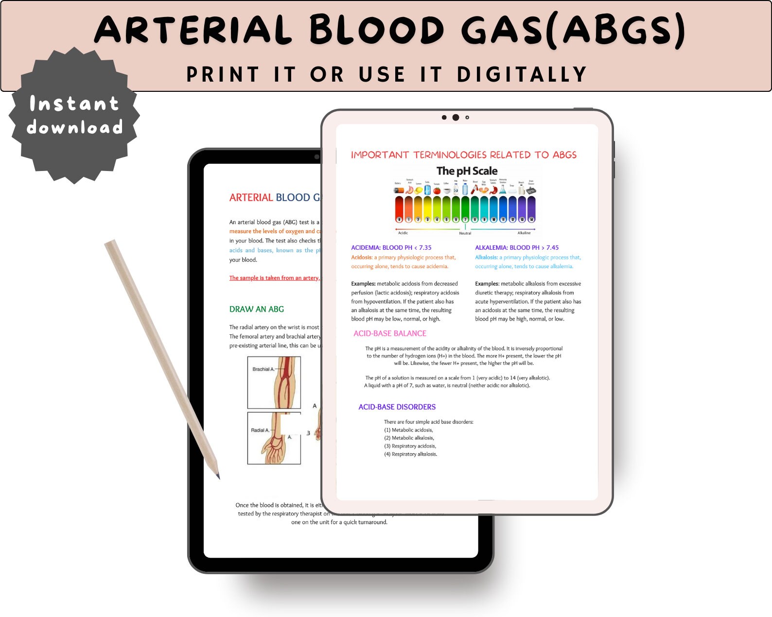 Arterial Blood Gases- Abgs- NCLEX- Nursing Fundamentals-pathophysiology ... Arterial Blood Gases- Abgs- NCLEX- Nursing Fundamentals-pathophysiology ...