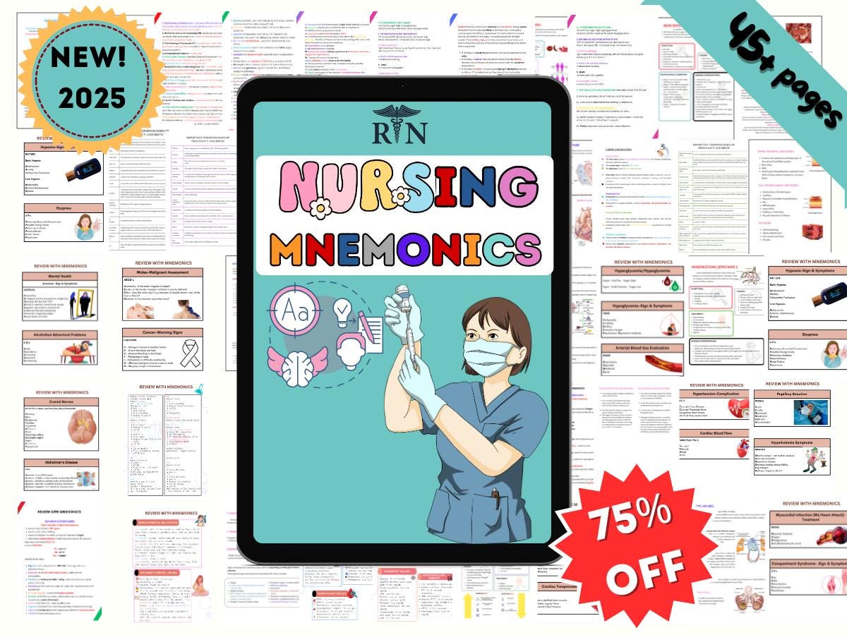 Nursing Mnemonics Cheat Sheet Lab Values Ob M Notes Nursing Note Med ...