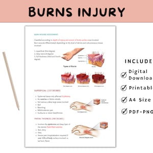 Burns Cheat Sheet- Burns Study Guide- Nursing Study Notes- Nursing ...