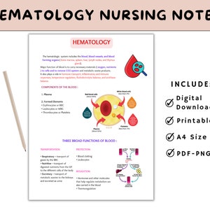 Hematology Disorders | Nursing Study Guide | Med Surg Study Guide ...