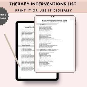 Therapeutic Interventions, Therapist Cheat Sheets, Progress Notes for ...
