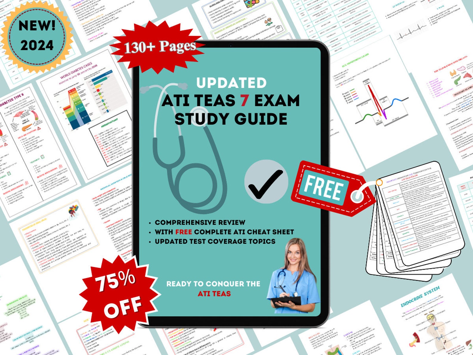 Complete ATI Teas 7 Study Guide 2024 Updated- ATI TEAS 7 Study Cheat ...