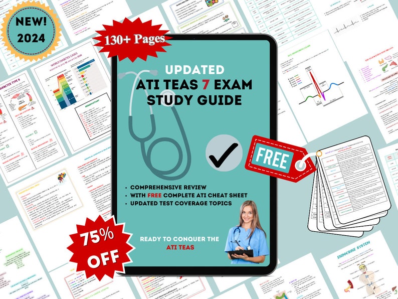 Complete ATI Teas 7 Study Guide 2024 Updated- ATI TEAS 7 Study Cheat ...