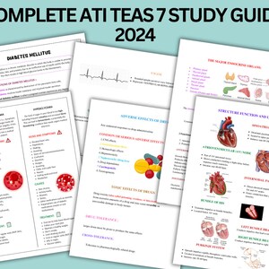 Complete ATI Teas 7 Study Guide 2024 Updated- ATI TEAS 7 Study Cheat ...