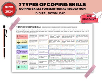 8 Types of Coping Skills Toolkit for Emotional Regulation, Self-care ...