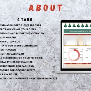 Christmas Planner Spreadsheet, Cards Tracker, Tracker Google Sheets ...