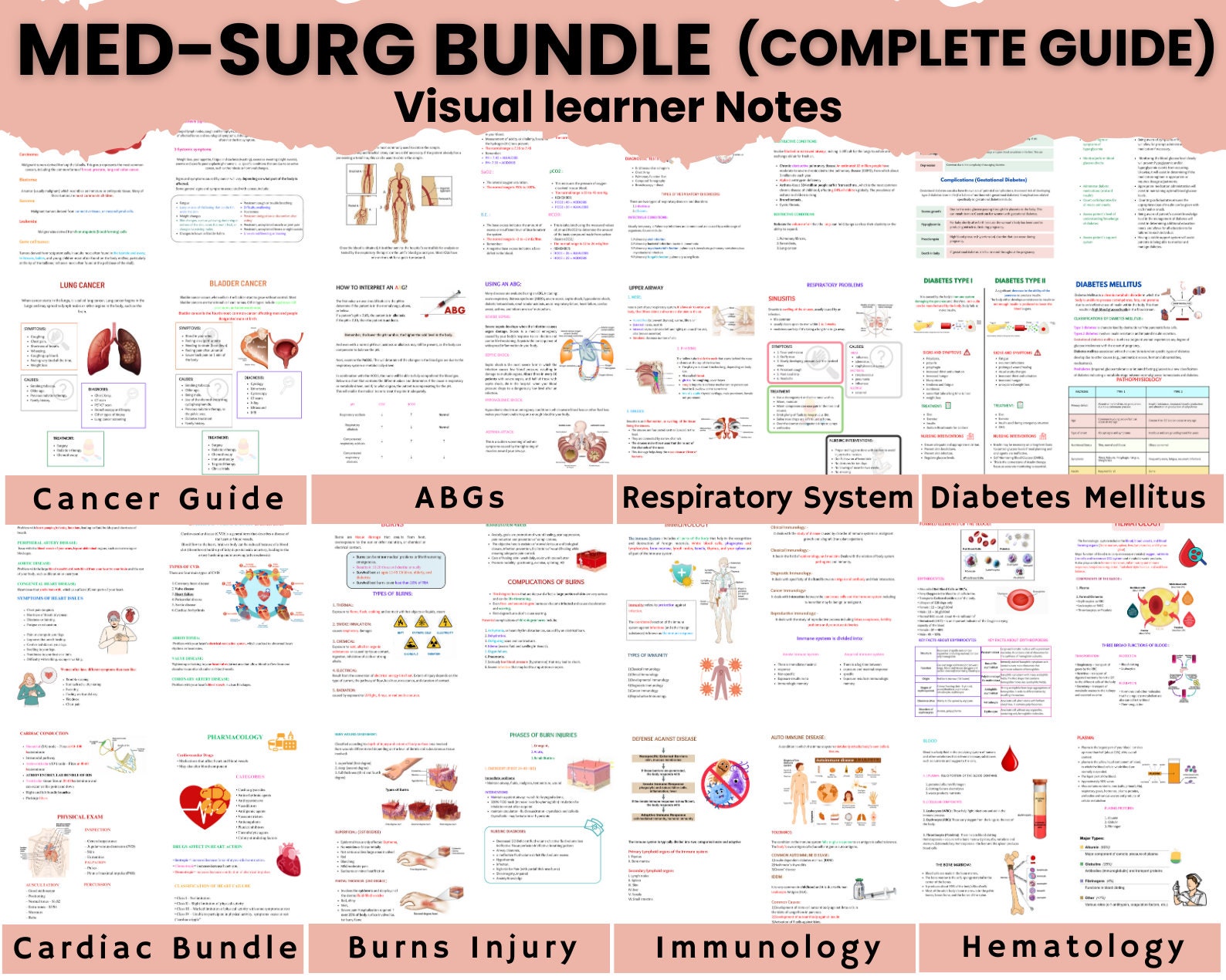 Med-surg Study Guide Bundle- Medical-surgical-nursing Study Guide ...