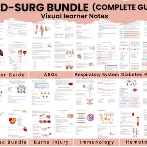 Med-surg Study Guide Bundle- Medical-surgical-nursing Study Guide ...
